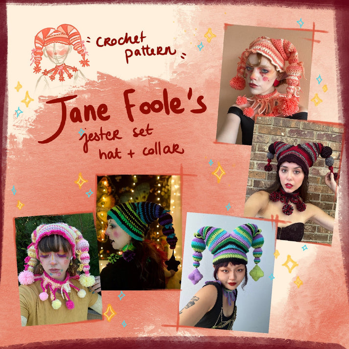Jane Foole's Jester set | Crochet pattern | Beginner friendly ...
