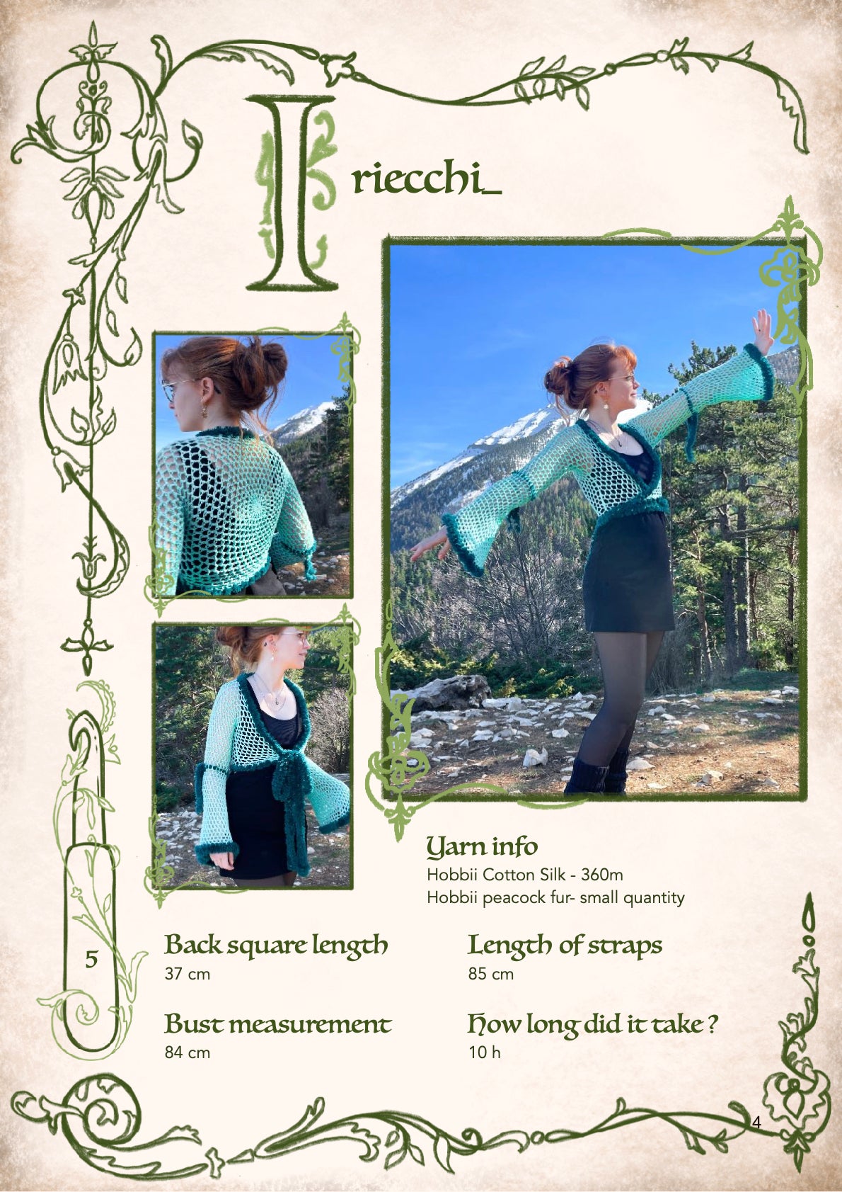 Brocéliande wrap top | crochet pattern | advanced beginner level ...